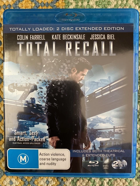 TOTAL RECALL 2 Disc Edition Blu Ray Colin Farrell Jessica Biel Tracked ...