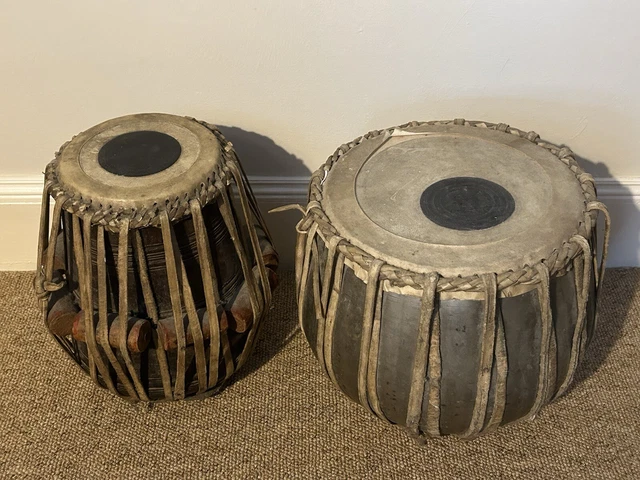 VINTAGE INDIAN DAYAN Tabla Baya Dagga Drum Set £75.00 - PicClick UK