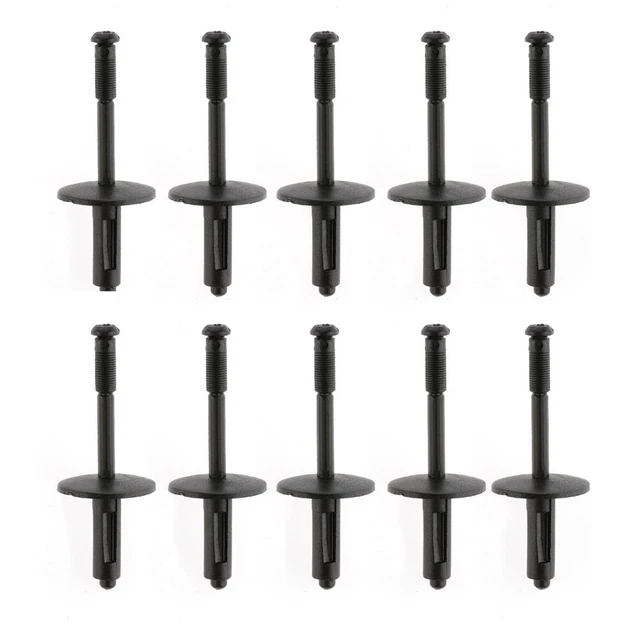 POUR BMW X3 E83 X5 10x plastique noir 6mm rivets aveugles arc de roue ...