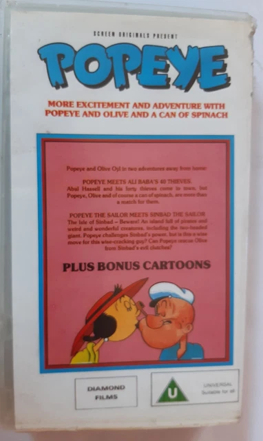 POPEYE CARTOON SHOW No. 6 MEETS ALI BABA'S 40 THIEVES SINBAD THE SAILOR ...
