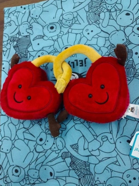 BNWT JELLYCAT LOVE Locks Heart Plush Val Tina Red Valentine New Gift £ ...