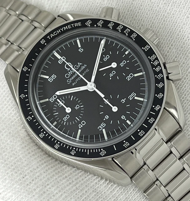 OMEGA SPEEDMASTER CHRONO Black Dial Auto Gents Watch Steel 39mm ...