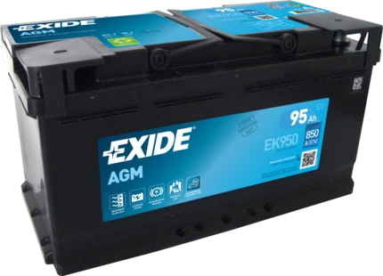 CAR BATTERY EK950 Exide 000915105CE 2D0915105C 2TA915105A 3D0915105G ...