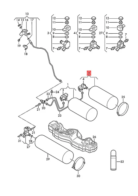 GENUINE AUDI VW SKODA SEAT A3 S3 Sportback Lim. quattro. Fuel Tank ...
