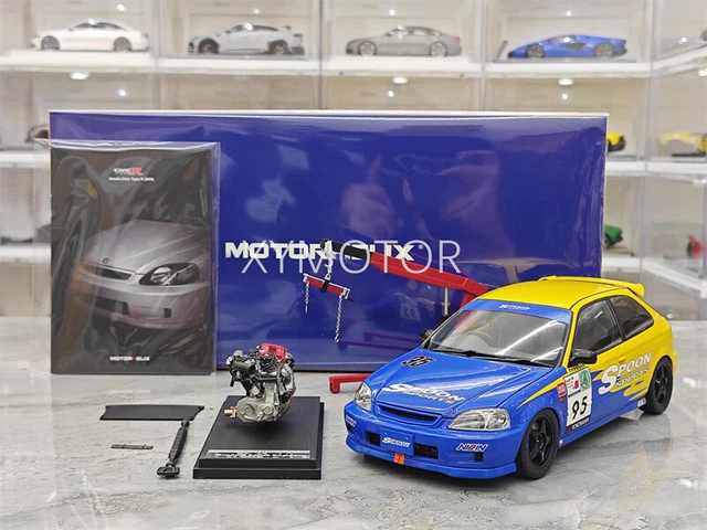 MOTORHELIX 1/18 HONDA Civic Type R EK9-120 Spoon Diecast Model Car ...