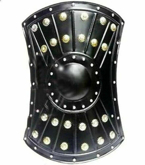 MEDIEVAL KNIGHT SHIELD Iron Steel Roman Greek Viking 300 Spartan Armor ...