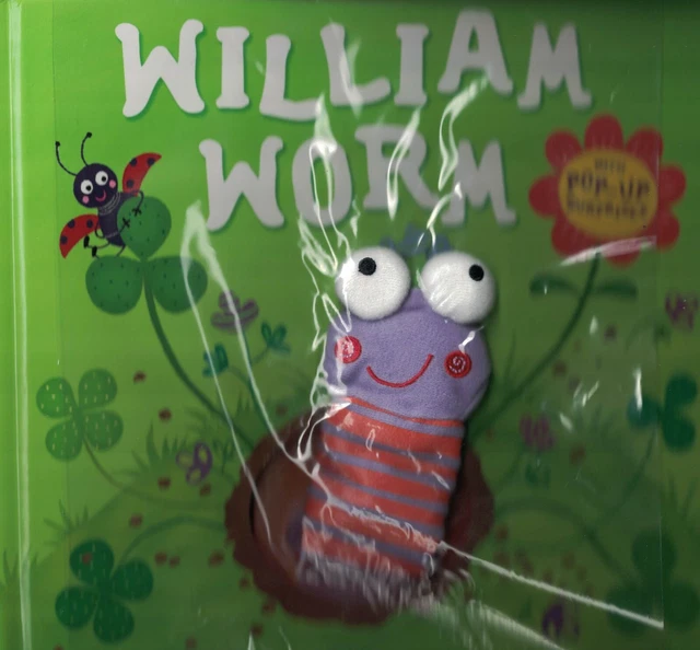 CHILDREN'S POP-UP RHYMING Story Book: William Worm: With Finger Puppet ...