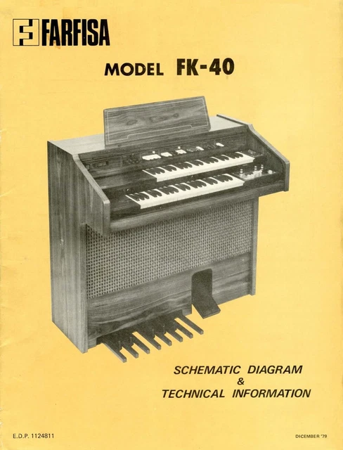 FARFISA FK40 SERVICE Manual Schematic Diagram Schaltplan Schéma ...