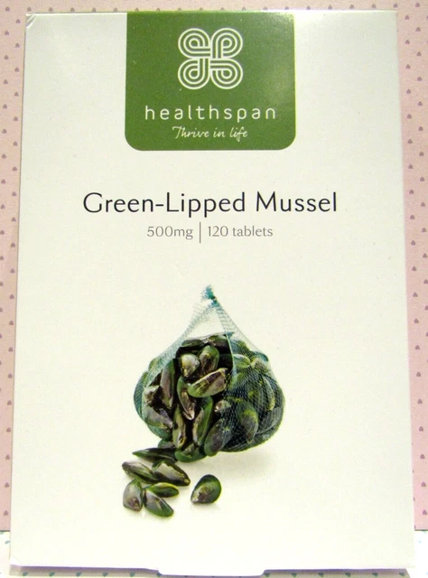 HEALTHSPAN GREEN-LIPPED MUSSEL 500mg. *118 Tablets. £16.95. Expiry date ...