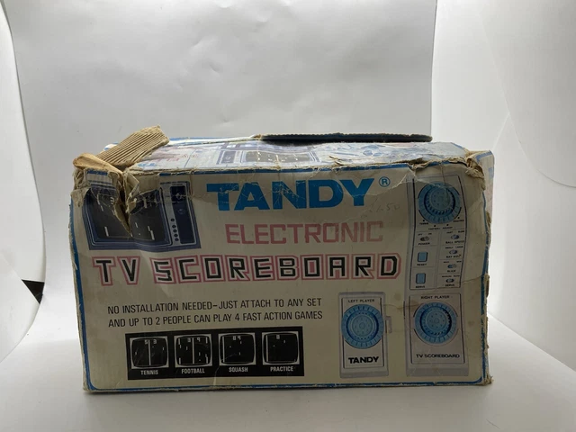 TANDY ELECTRONIC TV Scoreboard Retro Gaming Boxed Complete Video Game ...