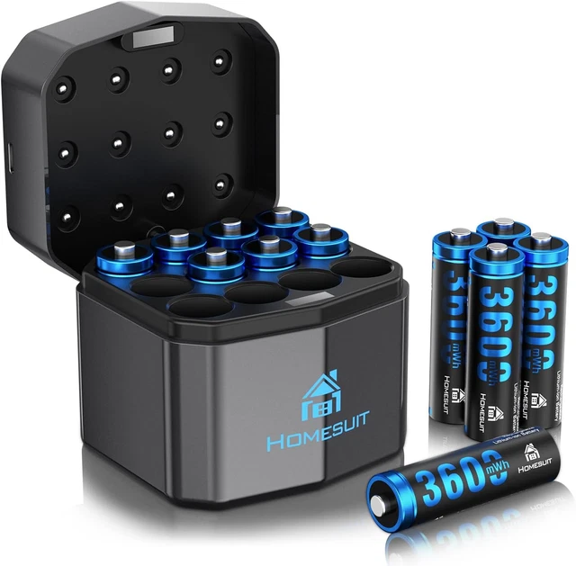 ATV Fairlead Roller AA 1.2V Ni-MH Rechargeable Batteries 12 Pack ...