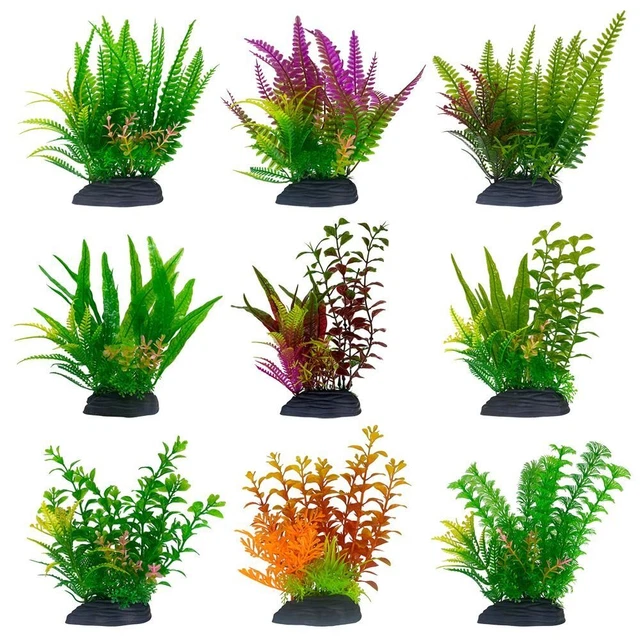 FISH TANK GRASS Artificial Plants Plastic Water Plant Artificial ...