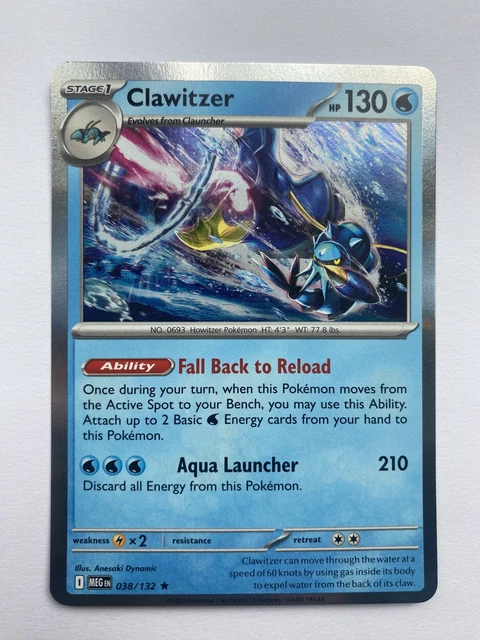CLAWITZER 038/132 POKÉMON TCG Mega Evolution Holo Card £1.13 - PicClick UK