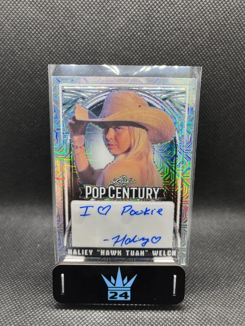 HAILEY WELCH &HAWK Tuah" Girl 2024 Leaf Pop Century Auto PCP-HW1 Silver ...
