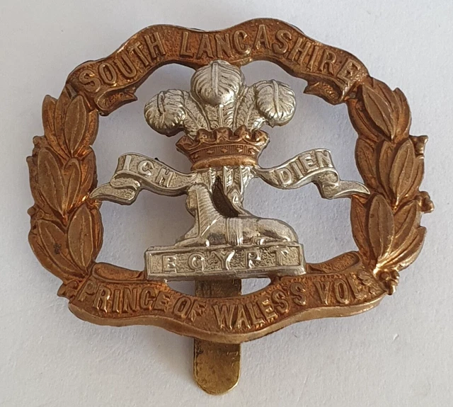 THE SOUTH LANCASHIRE Regiment Cap Badge - British Army - Slider to Rear ...