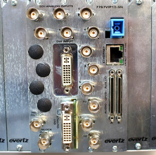 EVERTZ BROADCAST 7800FR-Q Multi Frame w 7767VIP12-SN & (1)77000V3 ...