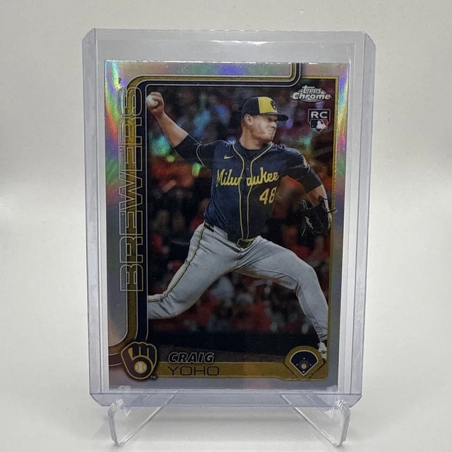 2025 TOPPS CHROME Update Craig Yoho #USC131 Rookie Refractor Milwaukee ...
