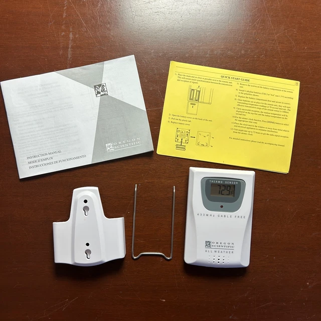 OREGON SCIENTIFIC THR268 Cable Free All Weather Wireless Temperature ...