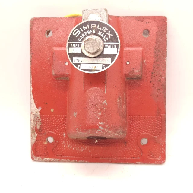 SIMPLEX VINTAGE FIRE Alarm Model RF 4025-8A AC DC 25 Untested ...