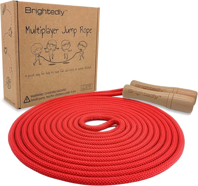 16 FT LONG Jump Rope for Kids, Multiplayer, Adjustable | Classic Look ...