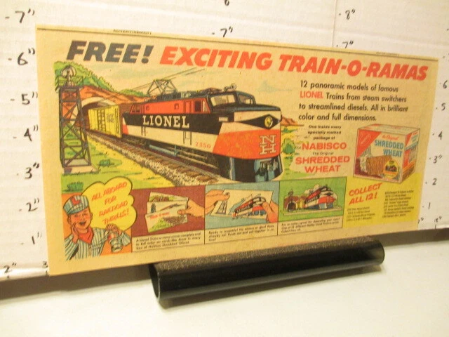 NEWSPAPER AD 1956 Nabisco Lionel train-o-rama premium Ideal toy robot ...