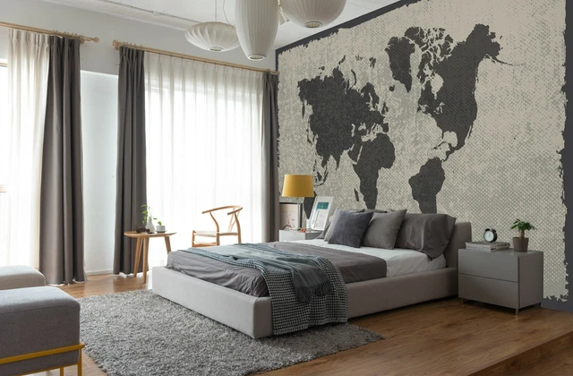3D GREY VINTAGE A604 World Map Wallpaper Wall Mural Removable Self ... 3D GREY VINTAGE A604 World Map Wallpaper Wall Mural Removable Self ...