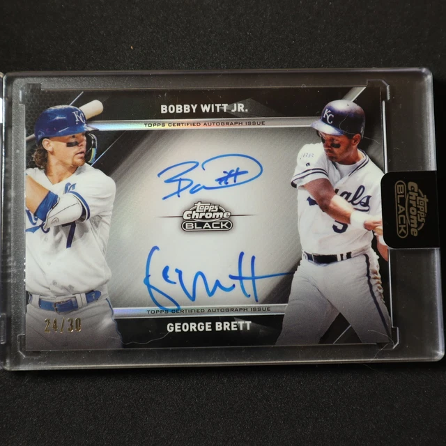BOBBY WITT JR / George Brett 2024 Topps chrome noir #PBDA-WB Dual AUTO ...