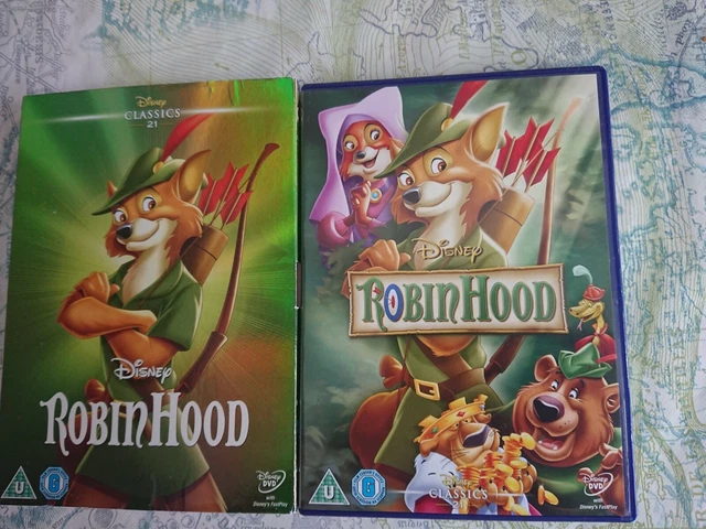 ROBIN HOOD WALT DISNEY CLASSIC CARTOON ANIMATED Movie Film UK dvd vgc £ ...