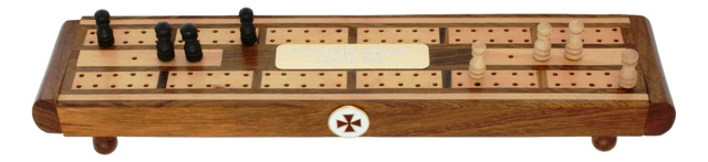 MASONIC PRECEPTORY WOODEN Cribbage Board With FREE ENGRAVING 236 £24.99 ...
