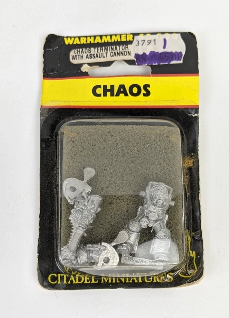 WARHAMMER 40K CHAOS Terminator with Assault Cannon New Sealed 1993 ...