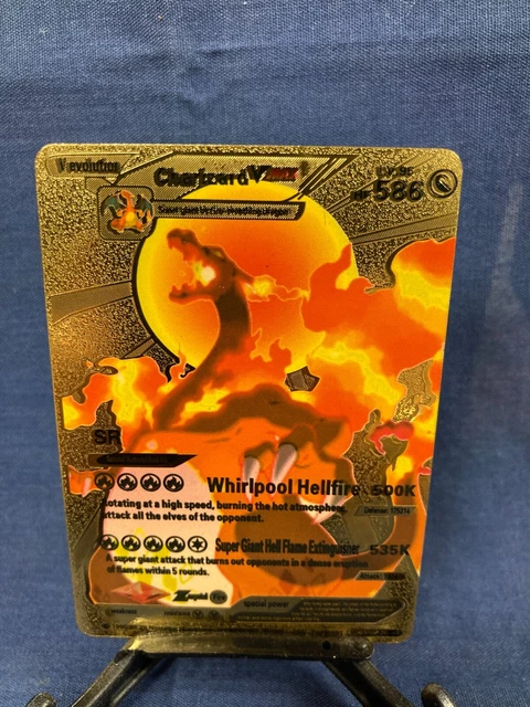 CHARIZARD VMAX POKEMON Gold Foil Rare Fan Made Card LP #SMP 26-44 EUR 7 ...