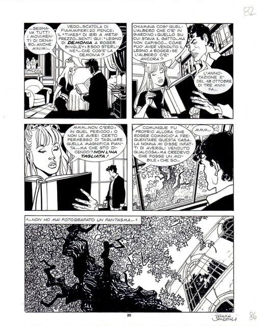 FRANCO SAUDELLI - Tavola originale Dylan Dog n. 119 "L'occhio del gatto ...