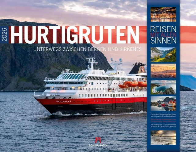 HURTIGRUTEN KALENDER 2026 Unterwegs zwischen Bergen und Kirkenes GmbH ...