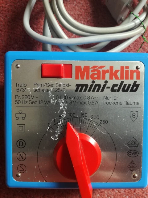 MÄRKLIN MINI-CLUB 6731 Trafo mit Fahrtregler Spur Z (1:220) Funktion ...