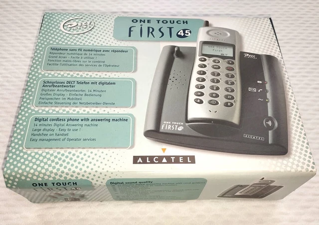 TÉLÉPHONE SANS FIL numérique répondeur alcatel one touch first 45 en ...