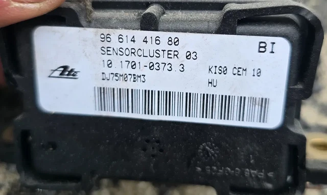 PEUGEOT 206 CONTROL Unit Duo Sensor Rotation Rate Sensor 9661441680 ...