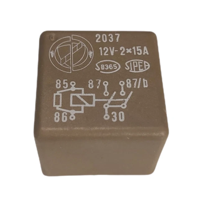 FIAT ALFA ROMEO Maserati 5 broches marron relais 2037 SB365 B365 Sipea 12V 2x15A EUR 12,70 ...