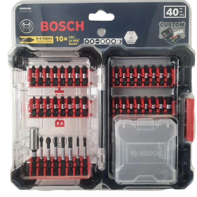 BOSCH IMPACT TOUGH 40-Piece Drill/Screwdriver Bit Set Brand New FREE ...