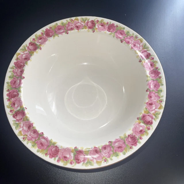 RARE VINTAGE ROYAL Doulton Ruby Rose Serving Bowl 24cm £40.97 - PicClick UK