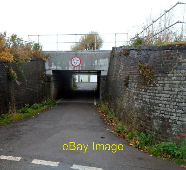 PHOTO 6X4 STATION Road side of a low railway bridge in Charfield The ...