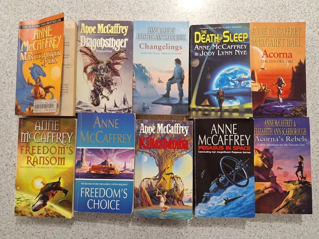 VINTAGE ANNE MCCAFFREY Book Lot Bundle x10 mixed series and titles ...