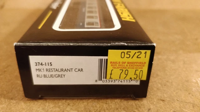 GRAHAM FARISH 374-115 Mk1 Restaurant Car BR blue/grey v.good condition ...