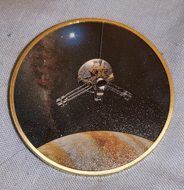 PIONEER SPACE PROBE Gold Coin Plaque Astronomy Jupiter NASA Voyager ...