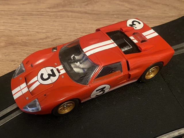 SCALEXTRIC RARE FORD GT40 touring / super car # 3 fast race car with ...
