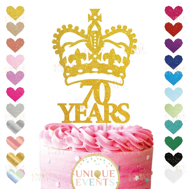 PLATINUM JUBILEE CROWN cake topper queens platinum jubilee 2022 queens ...