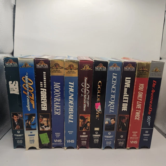 JAMES BOND 007 Vhs Lot 10 Tapes Pierce Brosnan Roger Moore Sean Connery Action £63.76 - PicClick UK