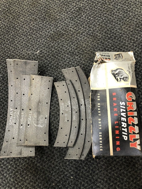 NOS GRIZZLY SILVERTIP Brake Lining 39-51 Ford Truck Front & Rear $65.00 ...