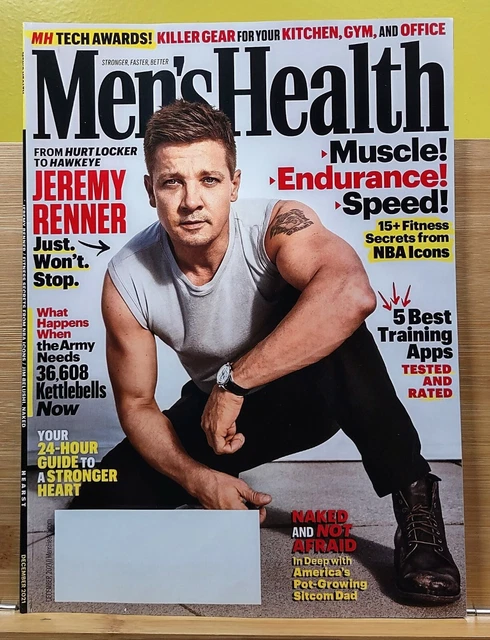 MEN'S HEALTH MAGAZINE DEC 2021 Jeremy Renner Muscle! Endurance! Speed ...