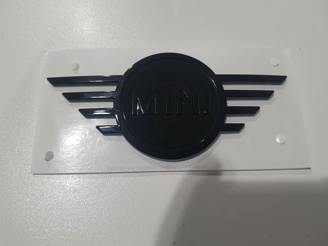 MINI GENUINE F55 F56 F57 Black Mini Front Bonnet Badge Emblem Plaque ...
