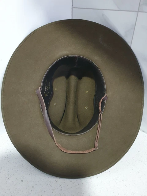 MENS GENUINE AKUBRA Australian Military Bushman . Fur Felt Hat 1993 ...